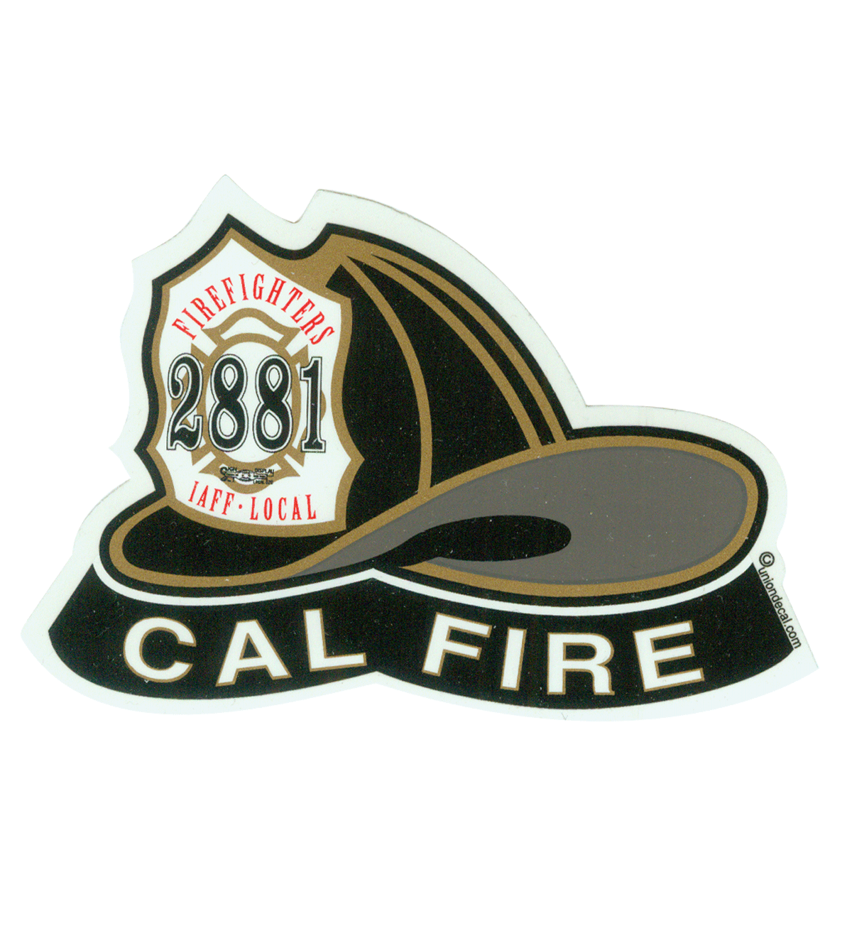 Local 2881 CAL FIRE Helmet Sticker | distinctiverecognition.com